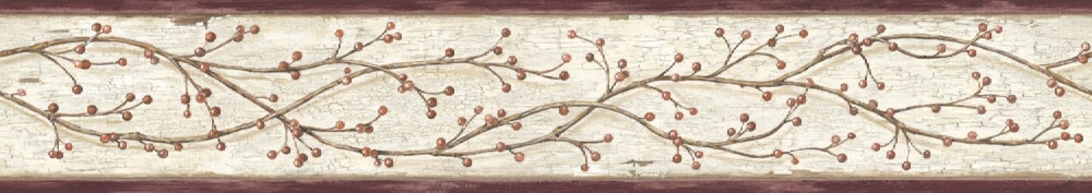 Winterberry Branches Wallpaper Border | Etsy