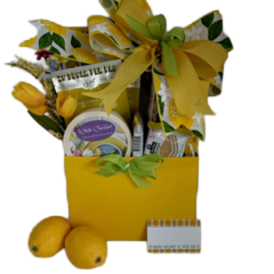 Lemon Brunch Gift Basket, Lemon Spring Gifts, Gifts for Mom, Mothers ...
