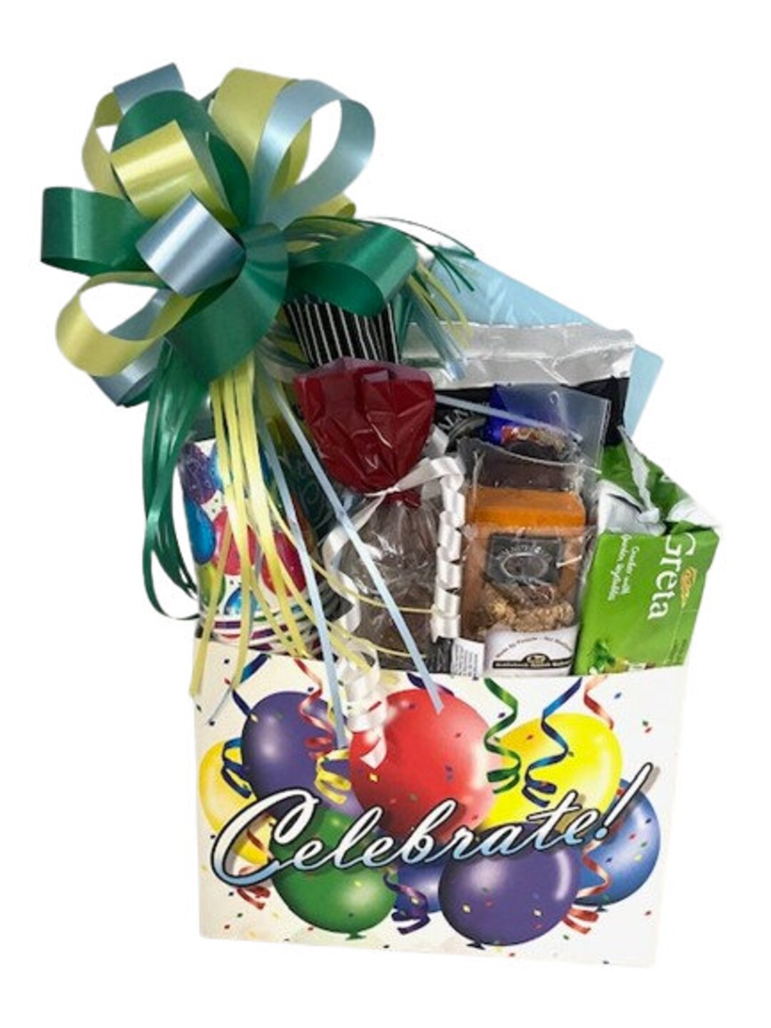 Celebration Gift Box, Birthday Gift Basket, Retirement Gift Box ...