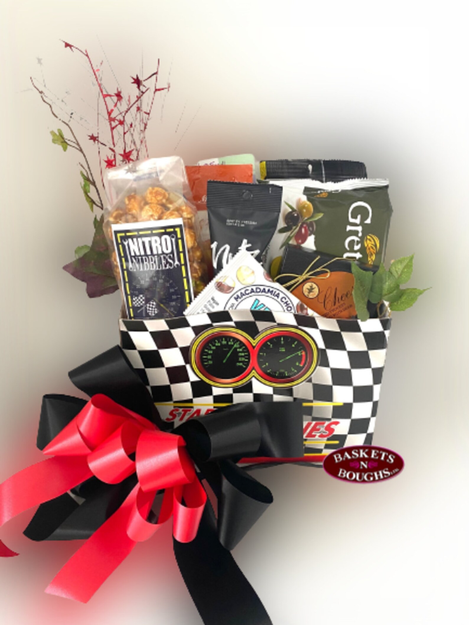 Race Themed Gift Basket for Men, Snack Gifts for Dad, Auto Racing Gift ...