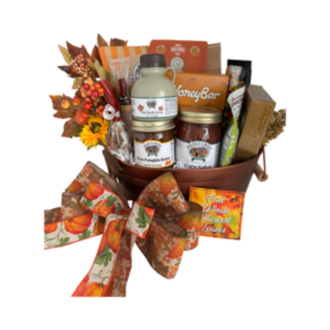 Autumn Farmhouse Pumpkin Gift Basket – Gourmet Fall Treats for ...