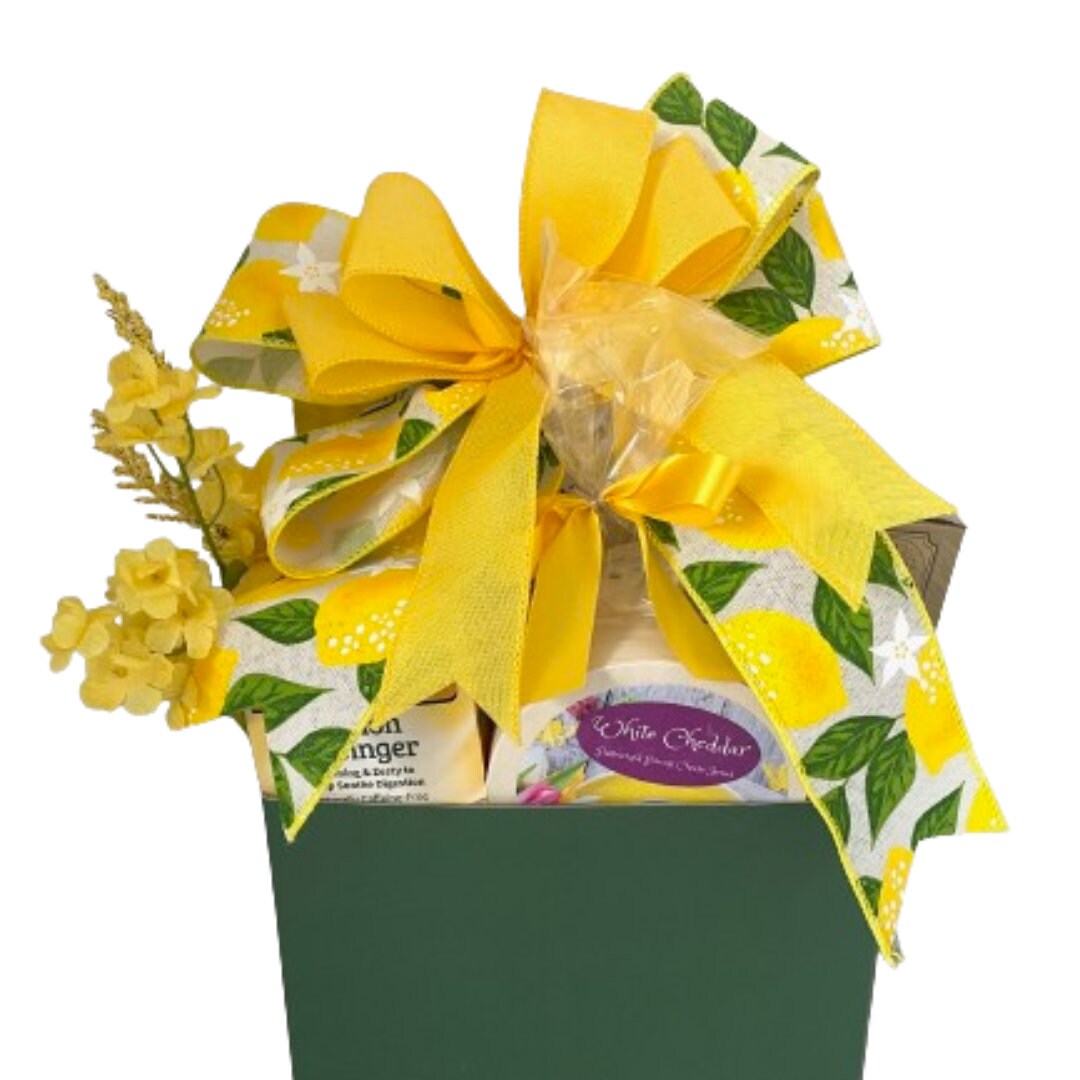 Lemon Gift Basket, Lemon Sunshine Gift Box, Lemon Sweet Treats ...