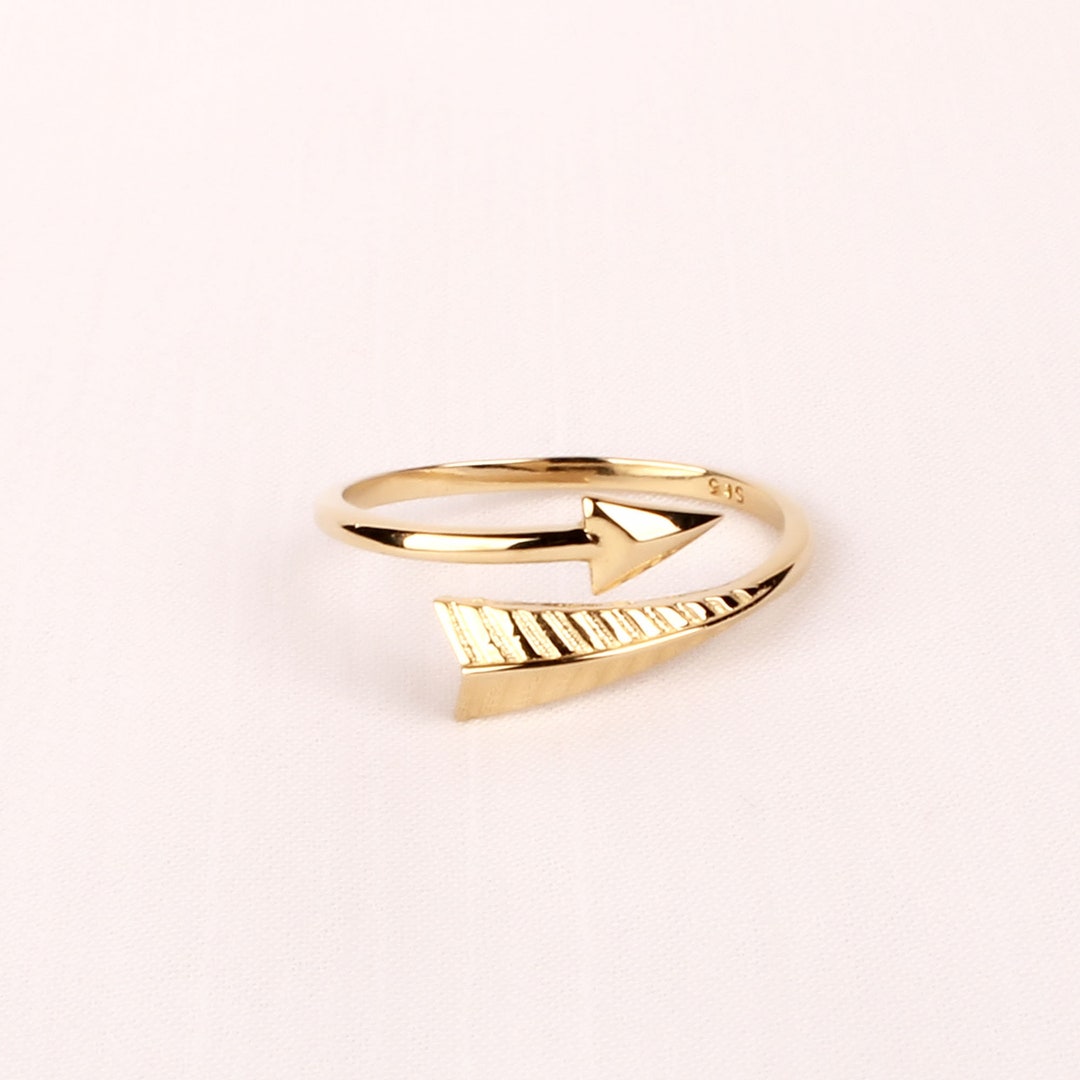 14k 18k Gold Archer Ring, Handmade Arrow Ring, Gold Ring, Gold, Rose ...