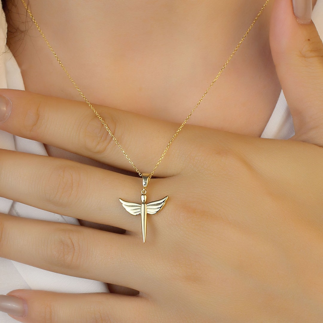 Gold Angel Necklace, Available Gold Angel Necklaces Necklace for Women ...