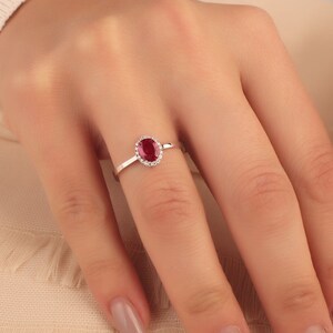 14k Solid Gold Ruby Stone Diamond Ring, Gold Ruby Ring, Solid Gold Ring, Gift for Her, Mothers ...