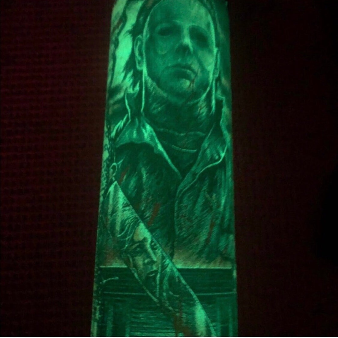 Michael Myers Glow in the Dark 20oz Stainless Steel Tumbler - Etsy