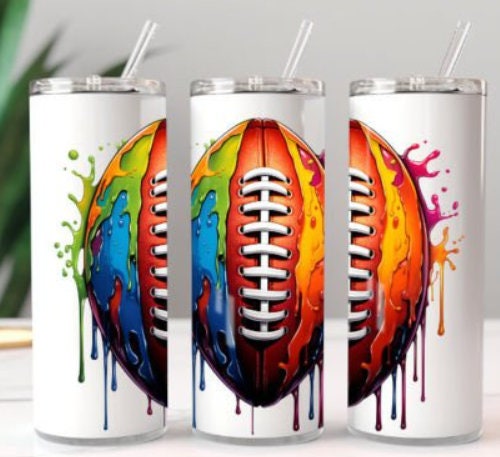 Football Team 3D With Colored Drips Football SVG Football - Etsy