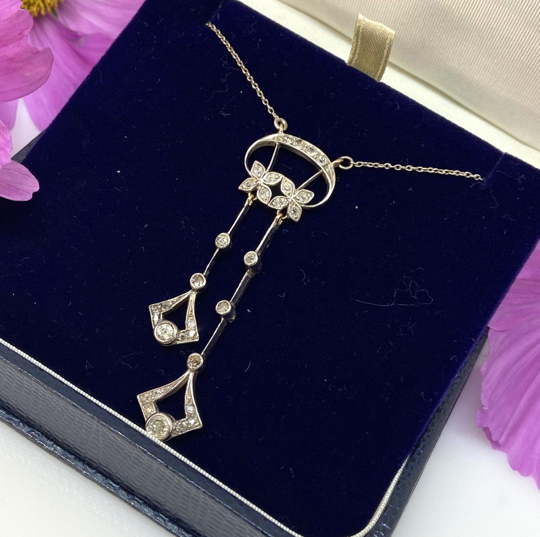 Antique Belle Époque Diamond Negligee Necklace - Etsy UK
