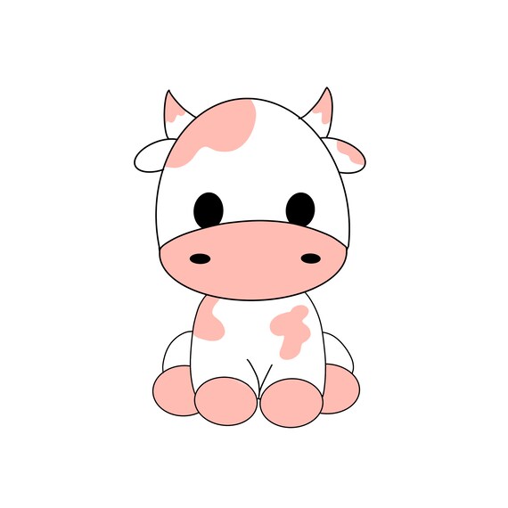 Pink Cow Sticker - Etsy