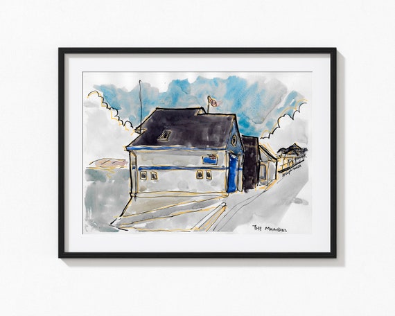 Painting Watercolor posca pen seaside art fundraising to save lives ...