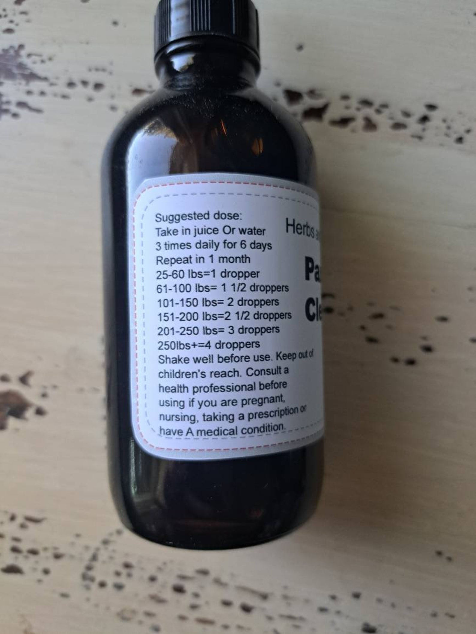 4 Oz Parasite Cleanse Tincture/ Wormwood Leaf, Blackwalnut Hulls,fennel ...