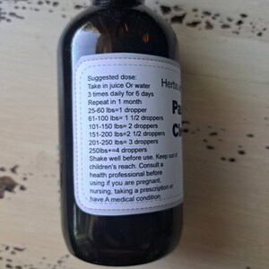 4 Oz Parasite Cleanse Tincture/ Wormwood Leaf, Blackwalnut Hulls,fennel ...