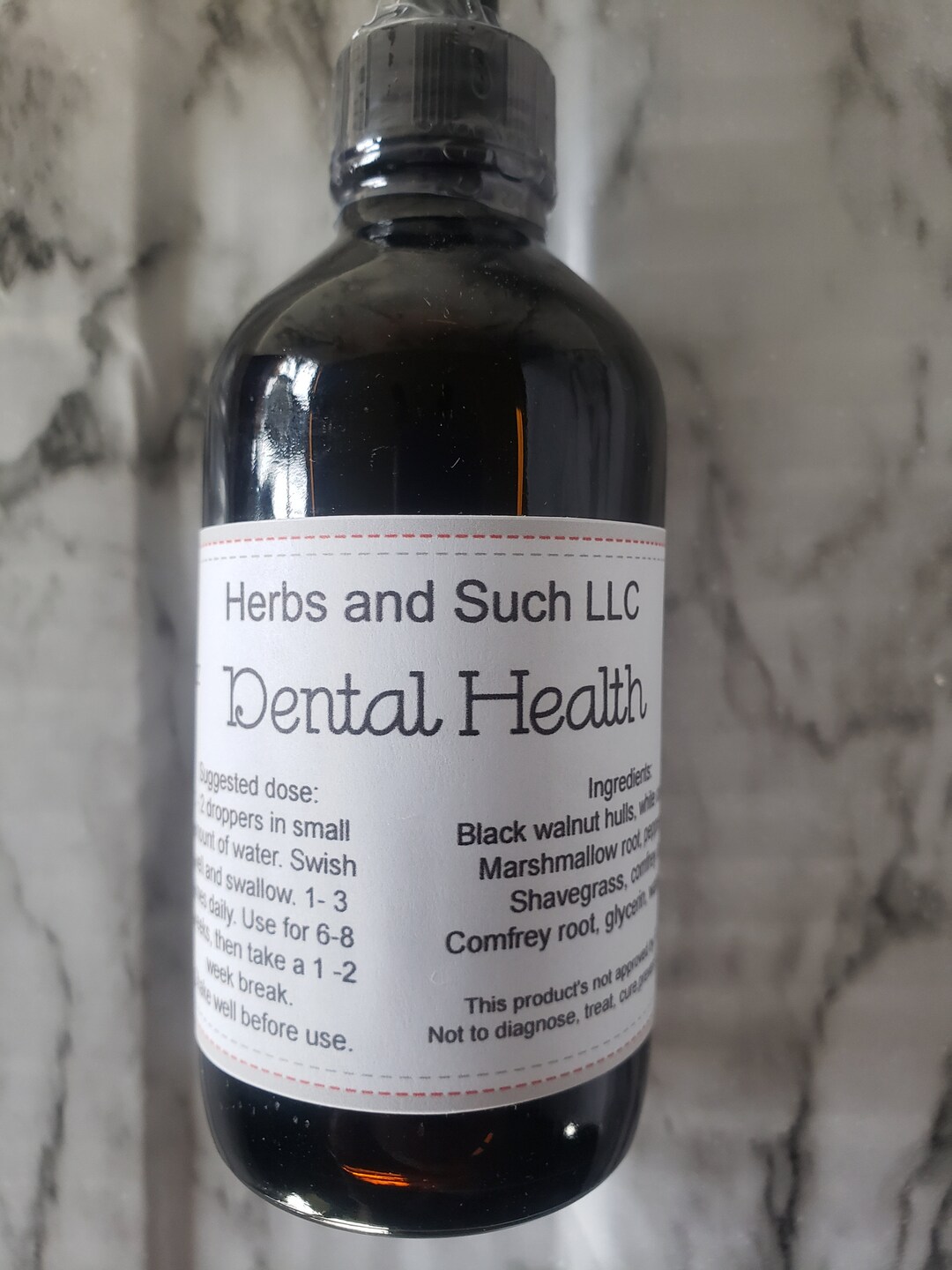 4 Oz Dental Tincture/blackwalnut Hulls,marshmallow Root/peppermint ...