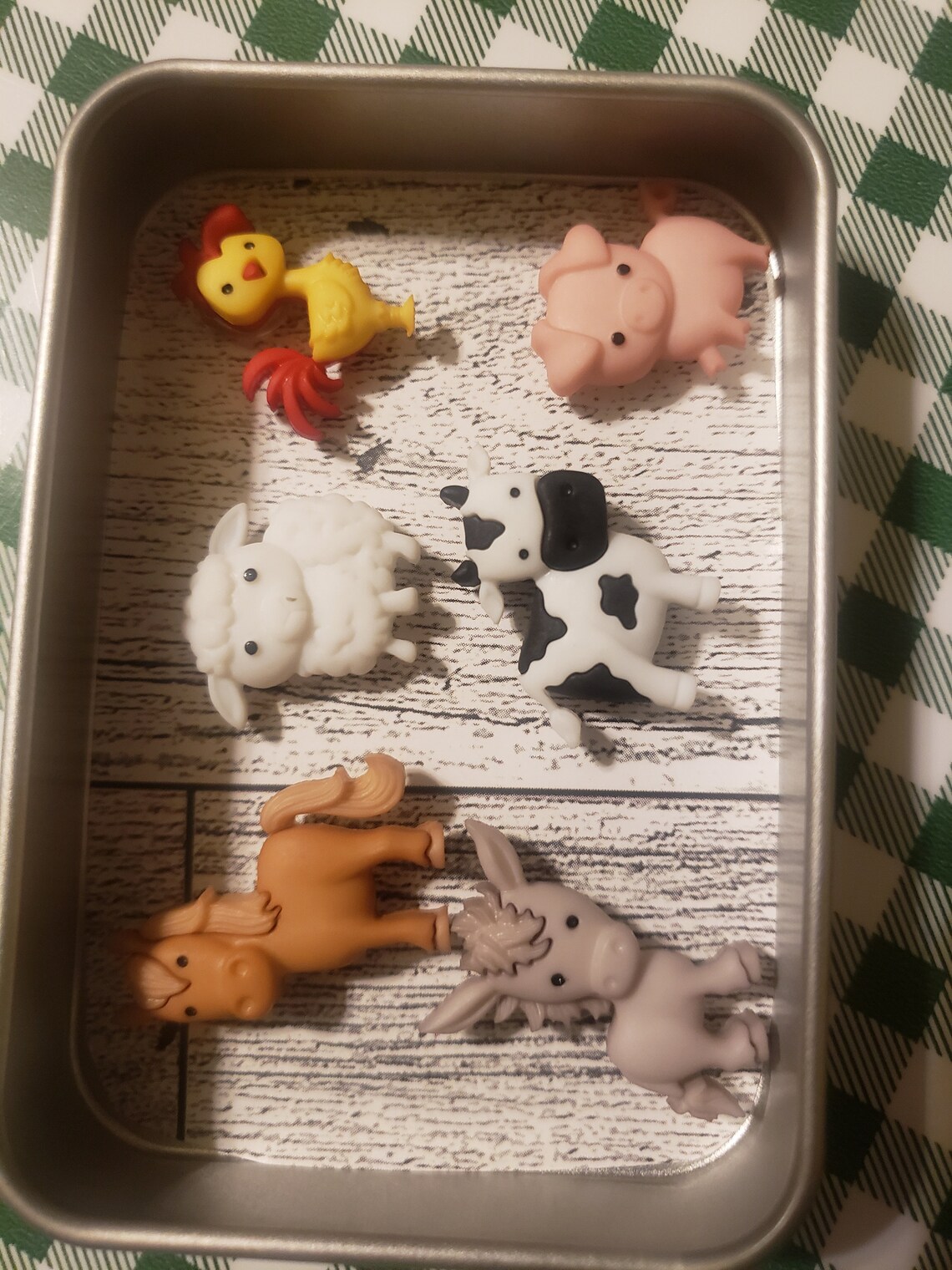 Farm Animal Magnets/farm Set/magnets With Tin/cute - Etsy
