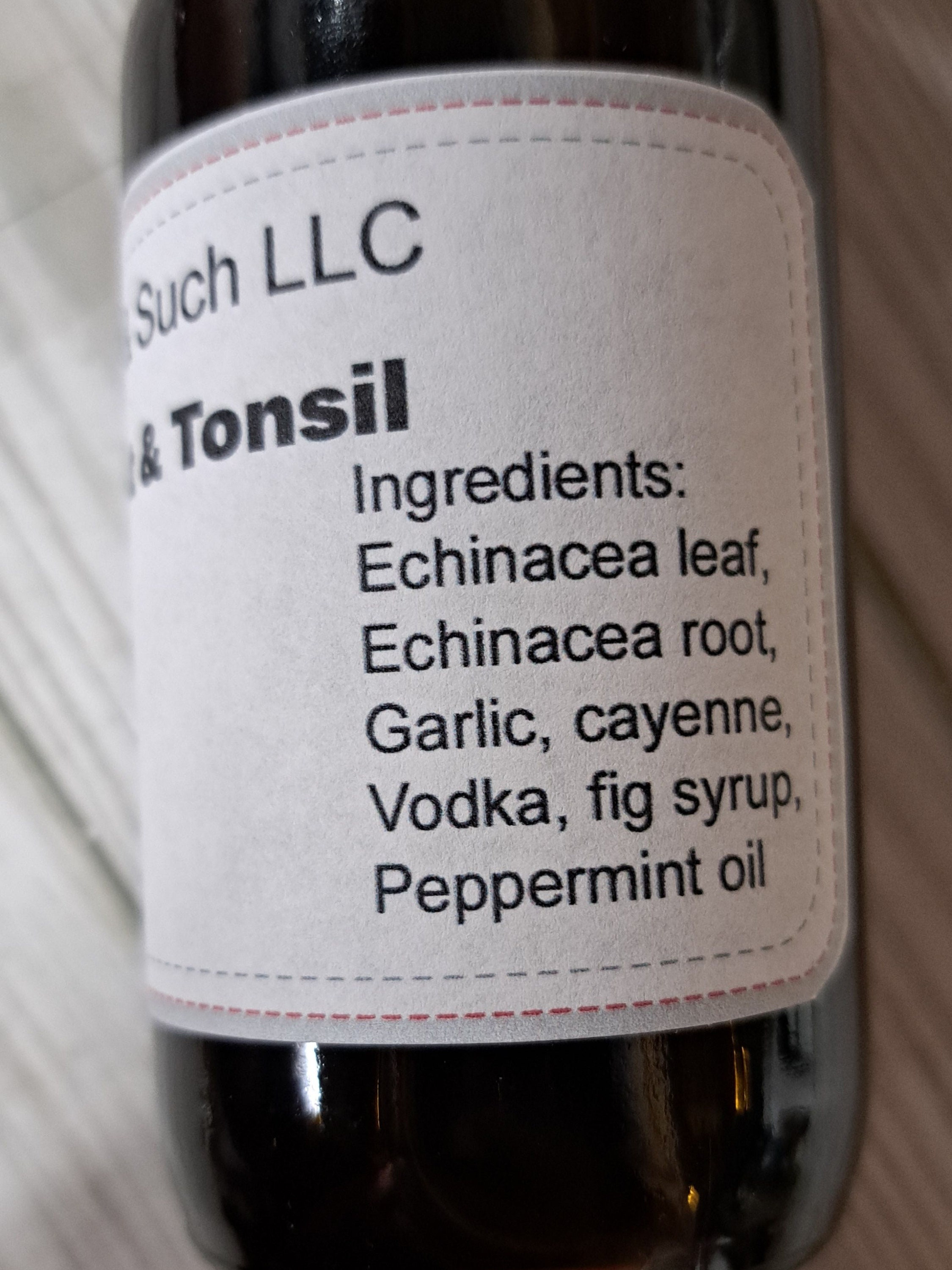 4 Oz /throat and Tonsil Tincture/throat Care/echinacea Leaf,echinacea ...