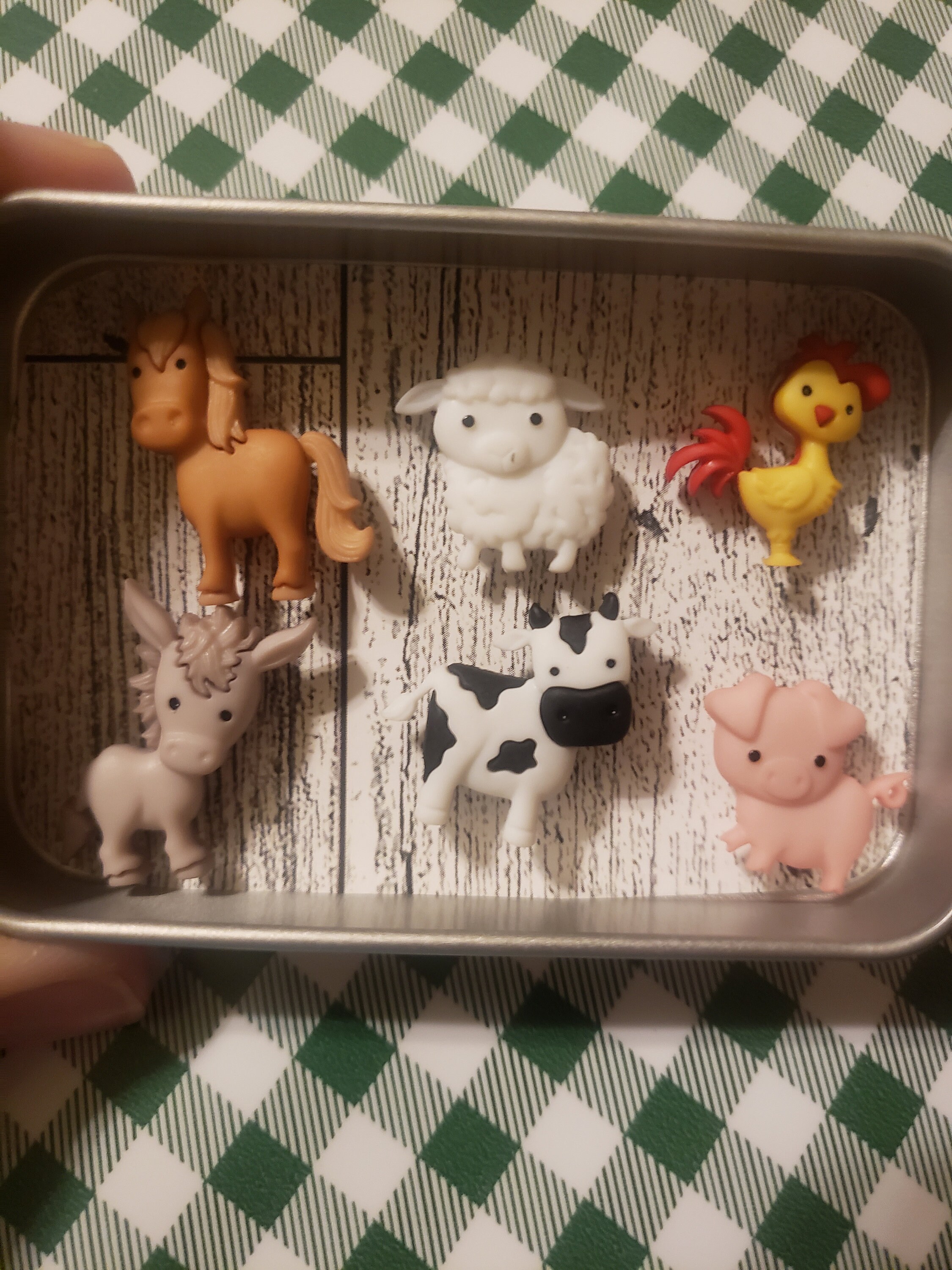 Farm Animal Magnets/farm Set/magnets With Tin/cute - Etsy