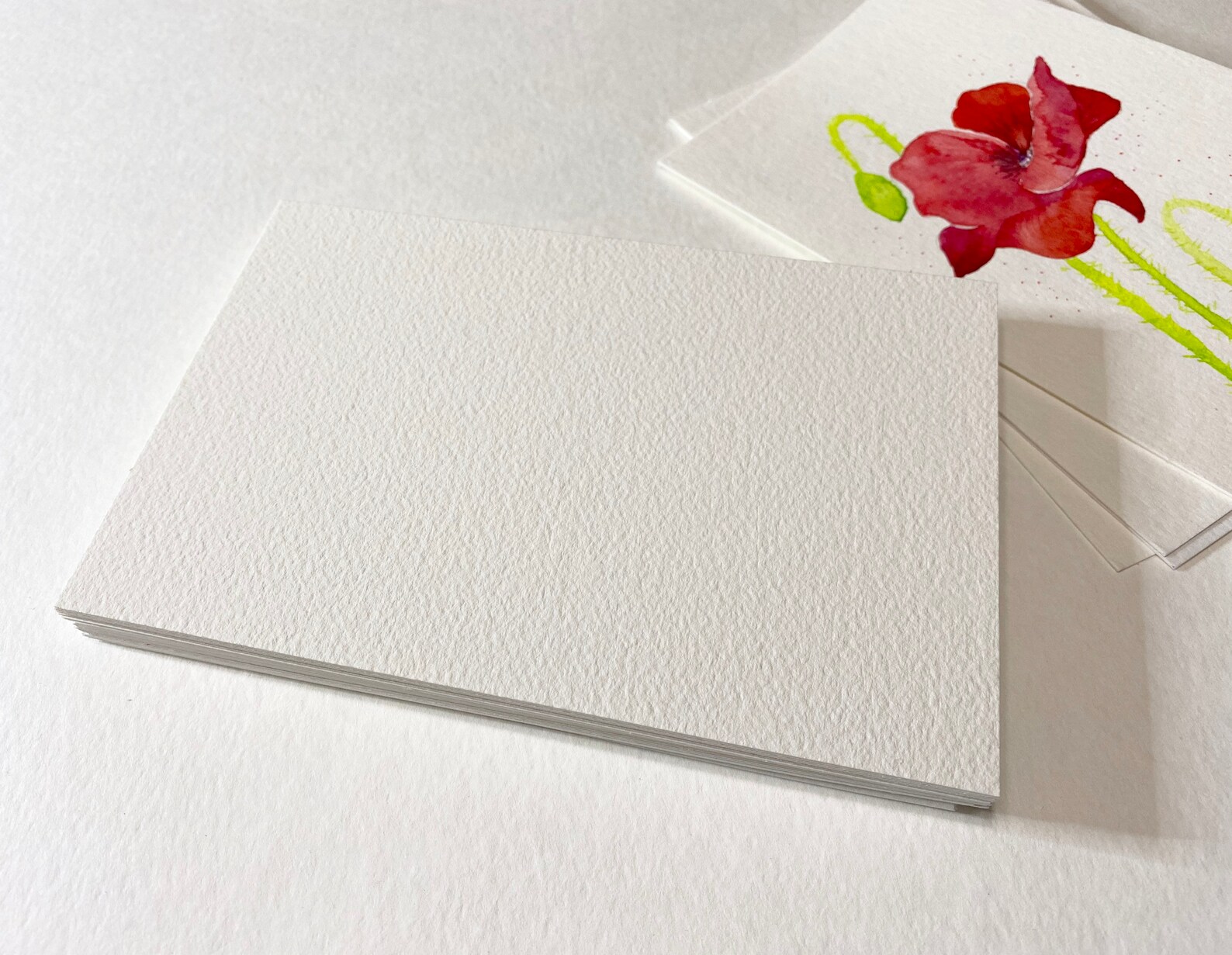 3x2 inches cards Arches Watercolor paper 300 g/m 140 lb 100% | Etsy