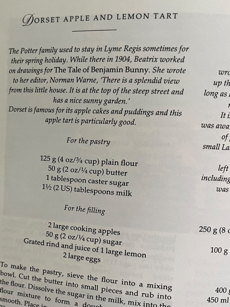 From England: Beatrix Potter Country Cooking Book - Etsy