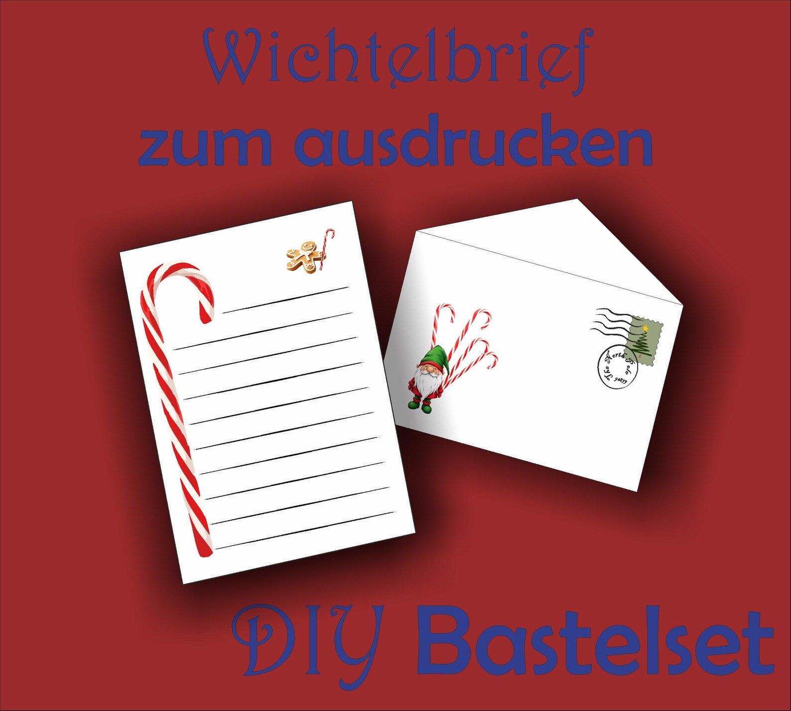 DIY Printable Secret Santa Letter With Gingerbread, Secret Santa ...