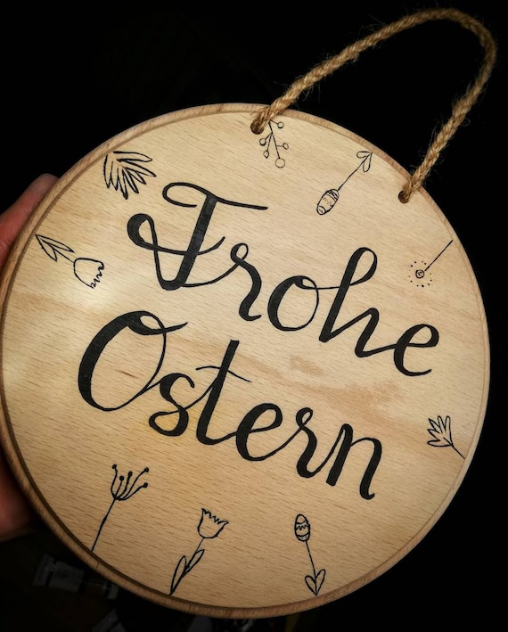 Oster Schild Frohe Ostern Spruch Schild | Etsy