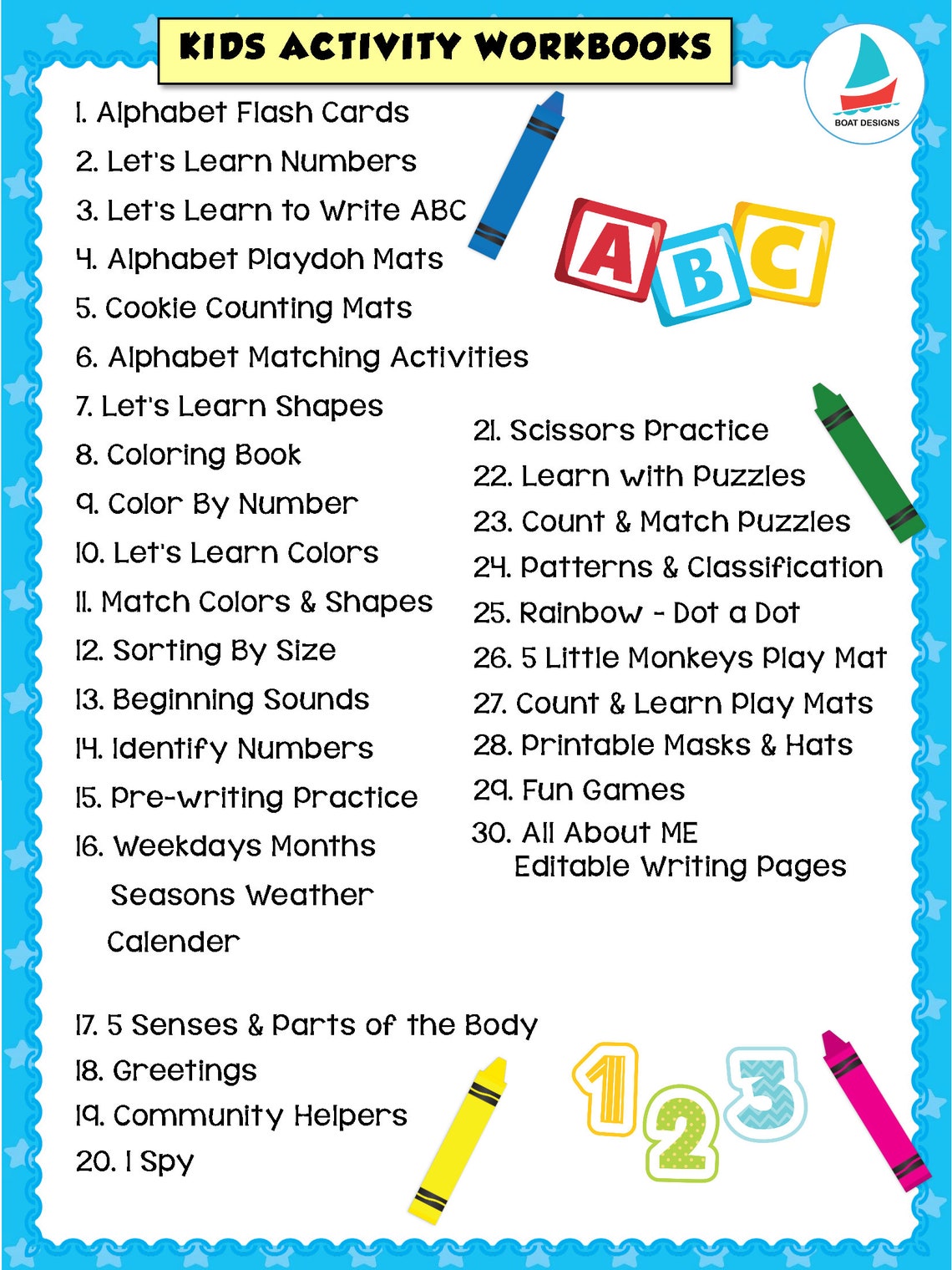 Busy Book Toddler Busy Binder Printable Pre-k Back to School - Etsy