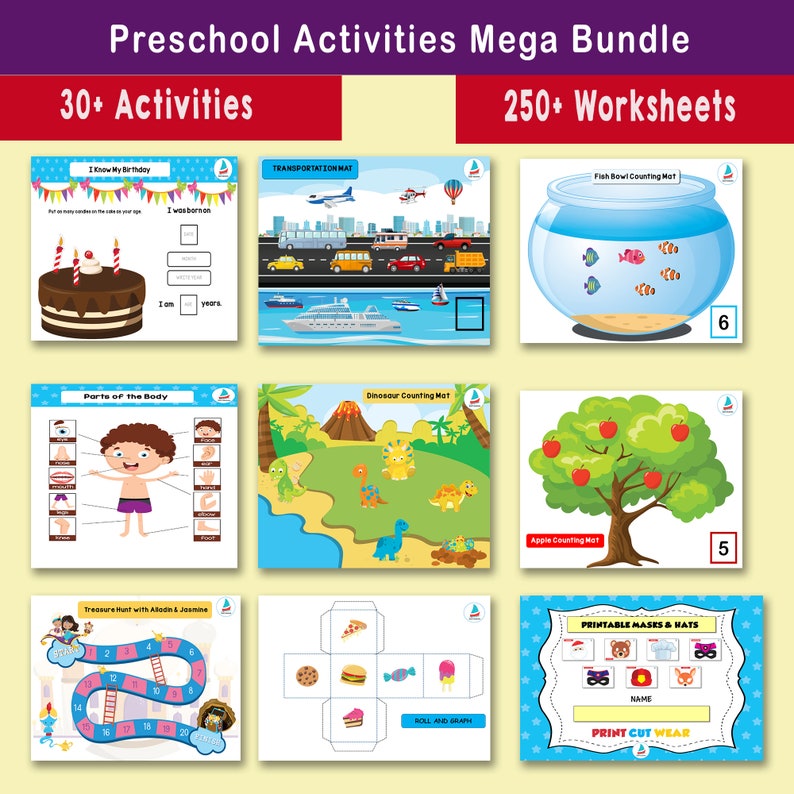 Busy Book Toddler Busy Binder Printable Pre-k Back to School - Etsy