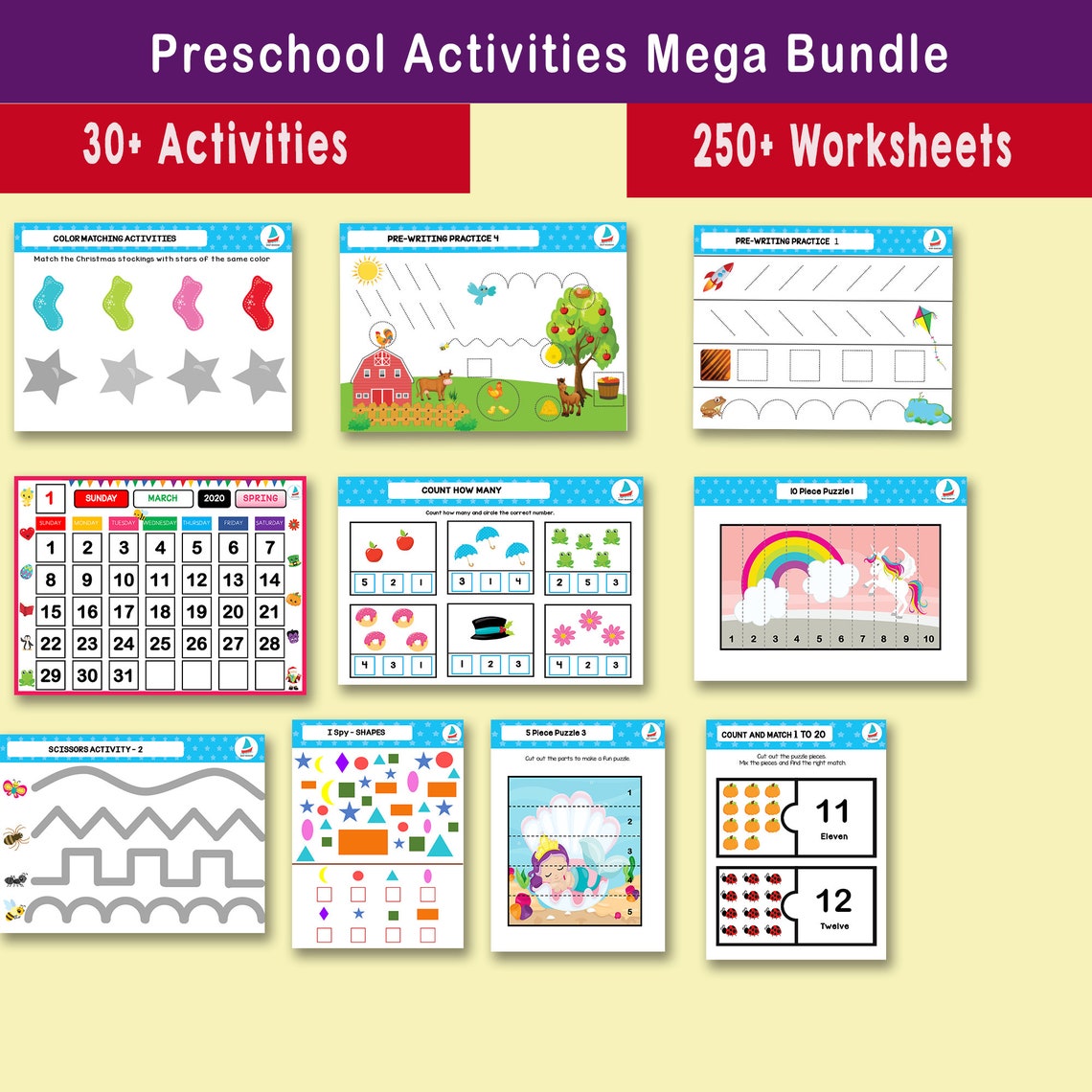 Busy Book Toddler Busy Binder Printable Pre-k Back to School - Etsy