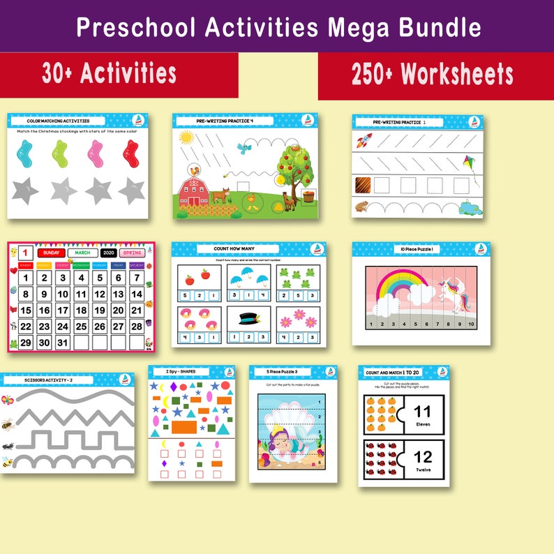 Busy Book Toddler Busy Binder Printable Pre-k Back to School - Etsy