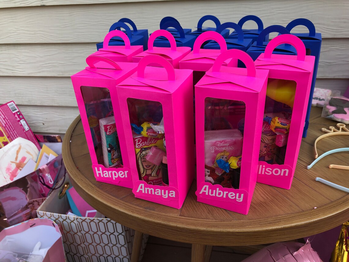 Barbie Doll Party Favor Box Barbie Birthday Party Gift Box Barbie and ...