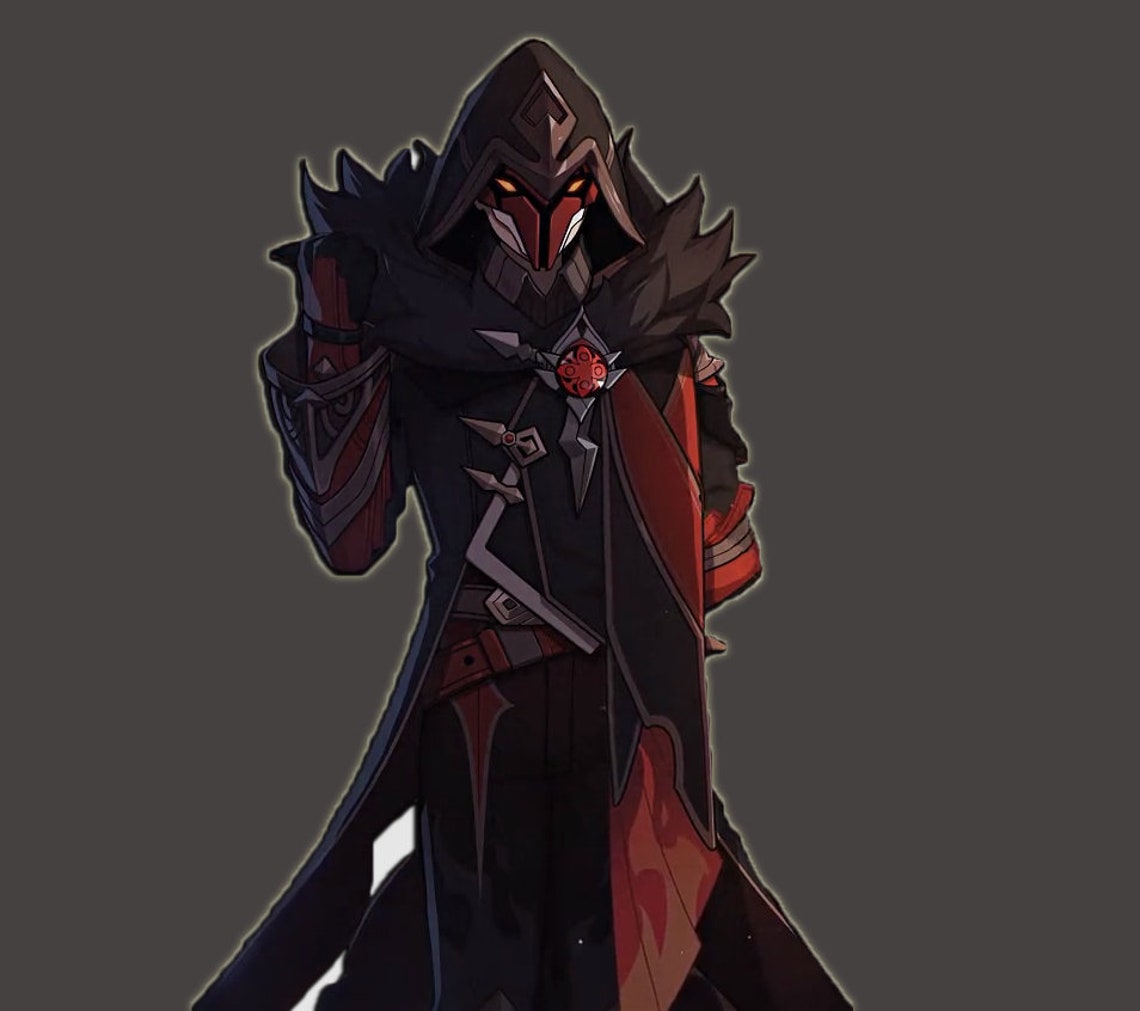 Genshin Impact Fatui Pyro Agent Mask for Cosplay - Etsy