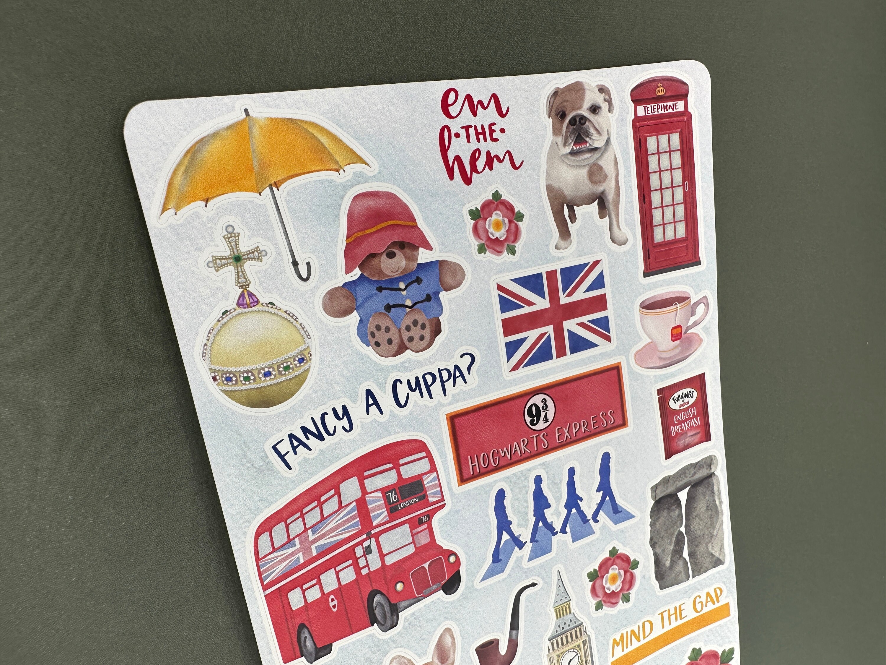 London England Sticker Set London Planner Stickers - Etsy