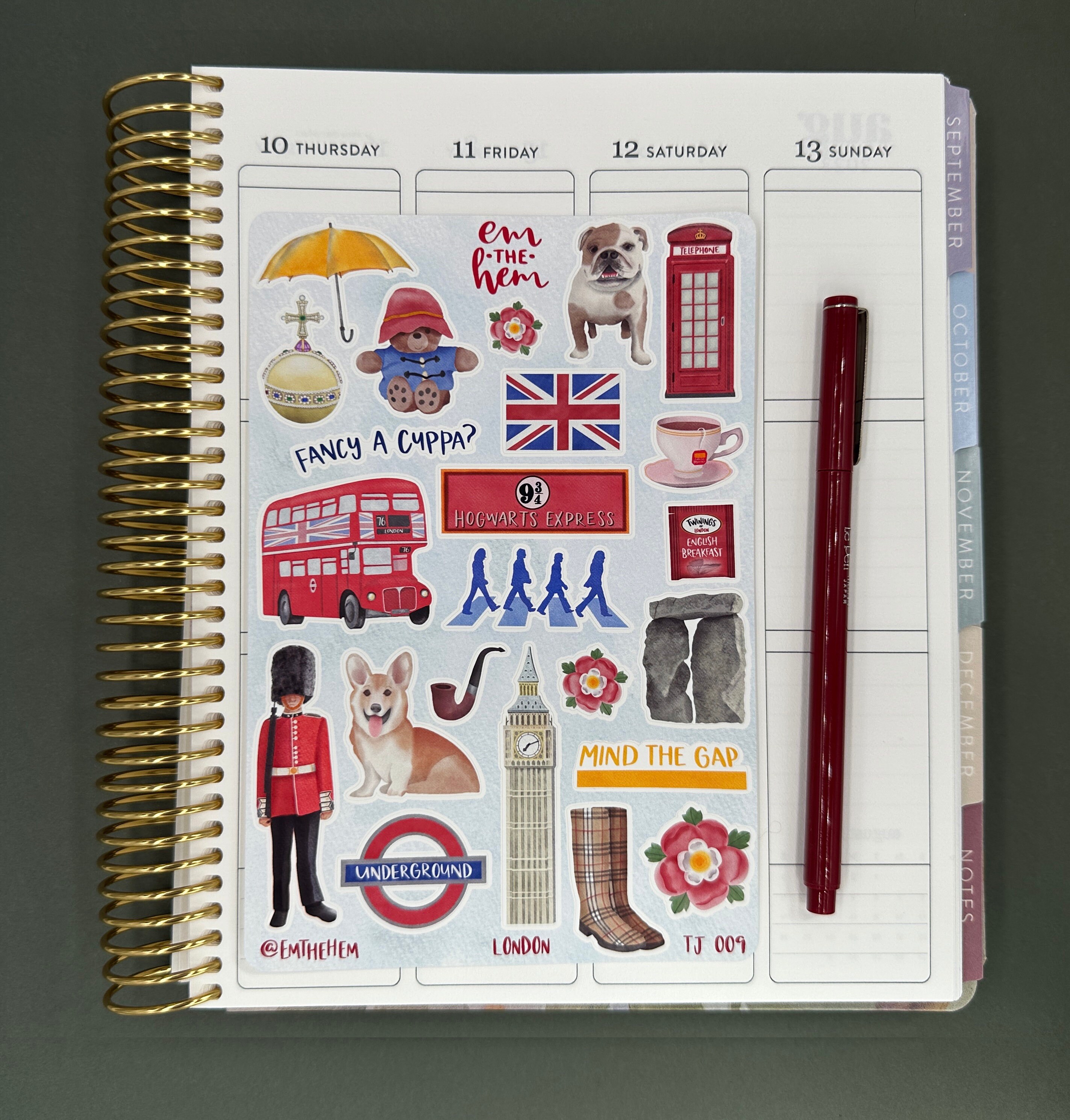 London England Sticker Set London Planner Stickers - Etsy