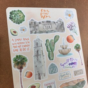 Ojai Sticker Set Ojai CA Planner Stickers Travel | Etsy