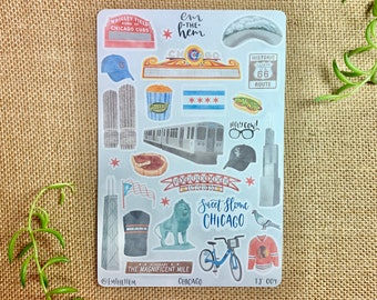 Chicago Flag LOVE Sticker - Etsy