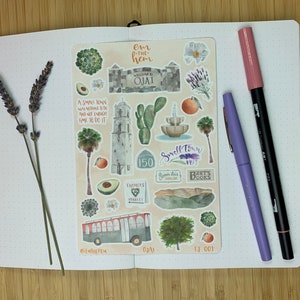 Ojai Sticker Set Ojai CA Planner Stickers Travel | Etsy