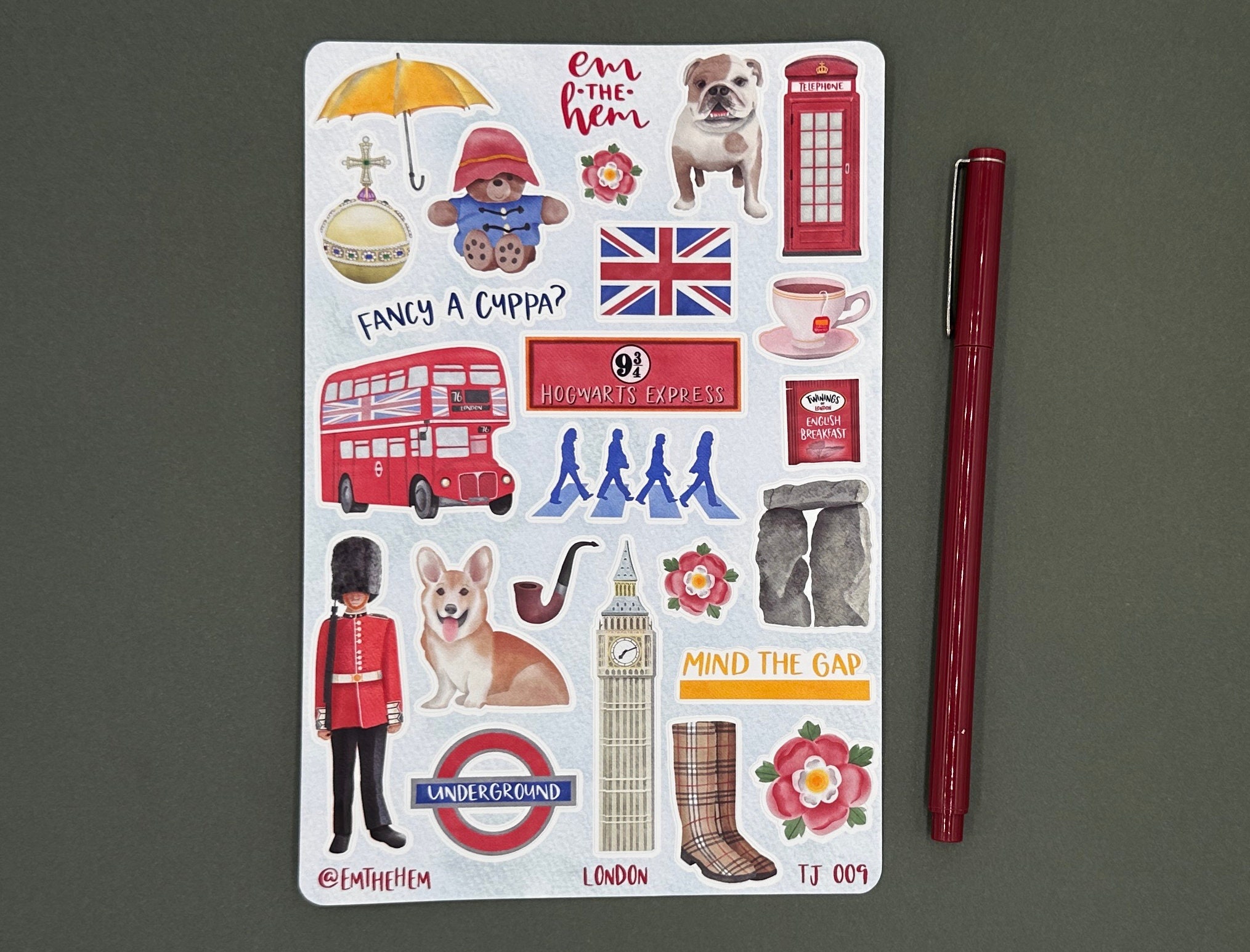 London England Sticker Set London Planner Stickers - Etsy
