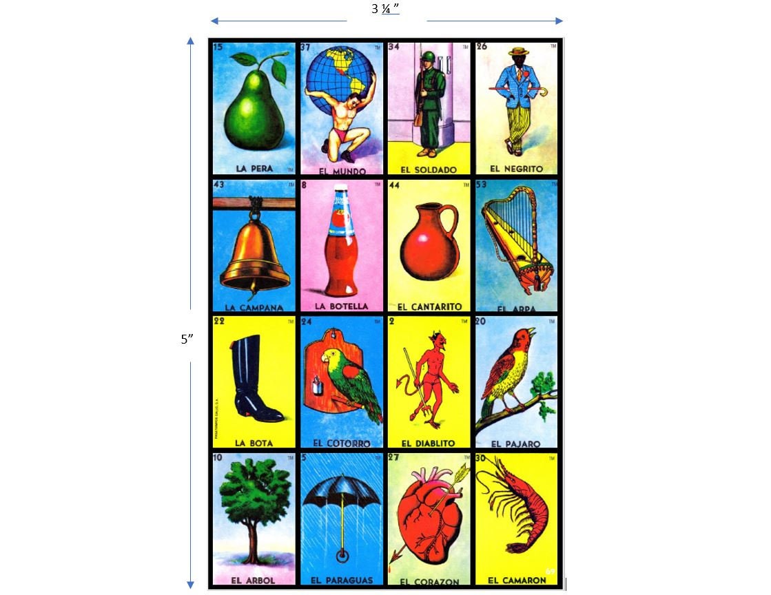 100 Mini Loteria Playing Cards mexican Bingo or Chalupa - Etsy