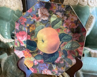 Rare Durwin Rice Decoupage Art Hand Made Decorative Plate | Etsy