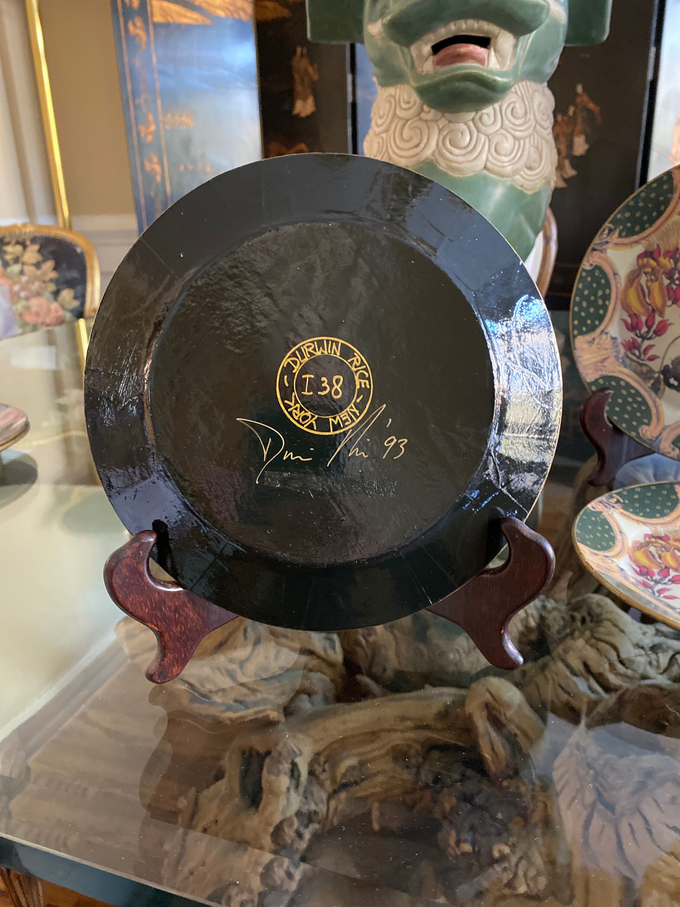 Durwin Rice 4 decoupage art, hand made decorative plates signed and ...