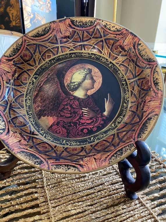 Rare Durwin Rice Decoupage Art Hand Made Decorative Plate | Etsy