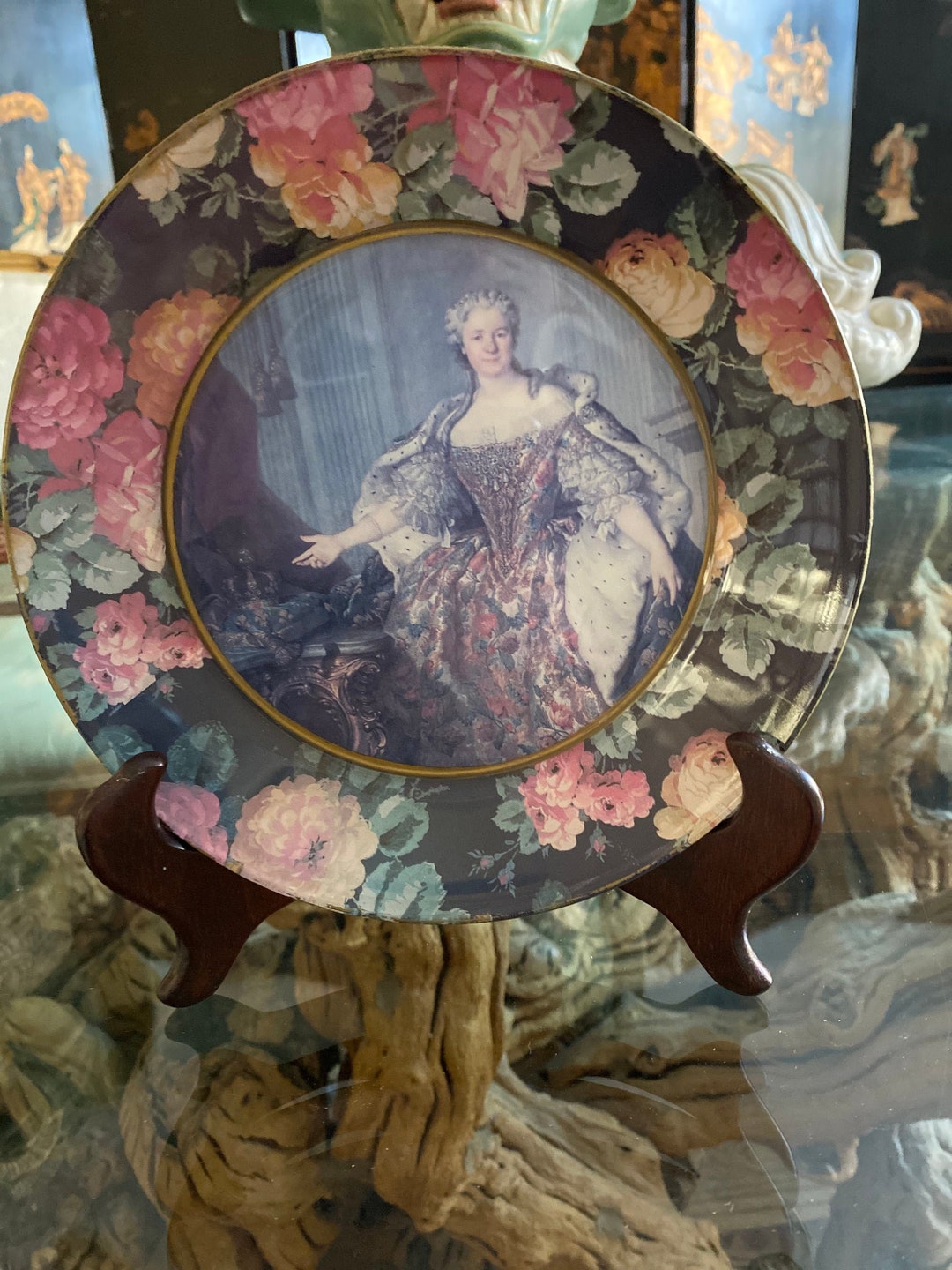 Rare Durwin Rice Decoupage Art Hand Made Decorative Plate - Etsy