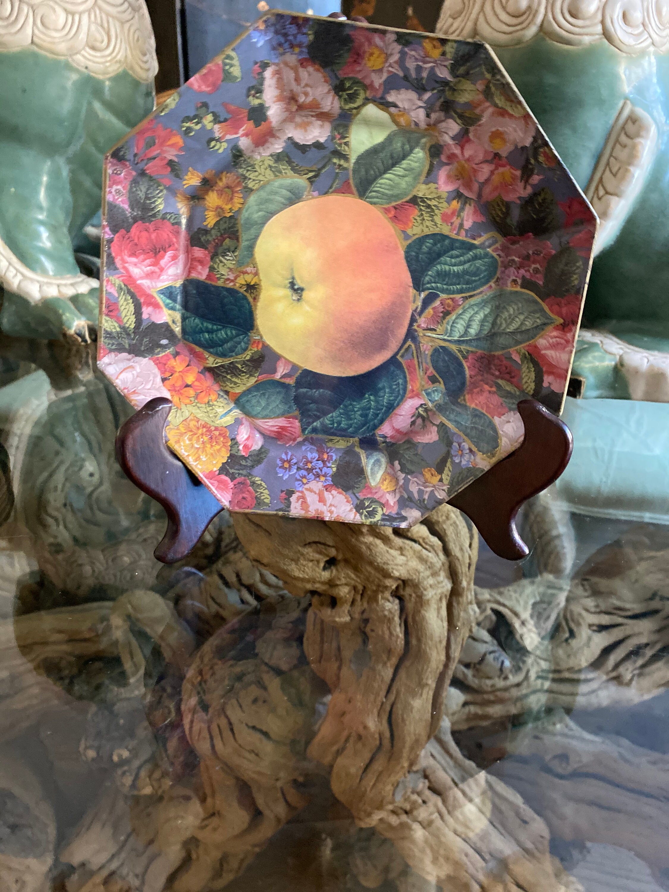 Rare Durwin Rice decoupage art, hand made decorative plate signed and ...