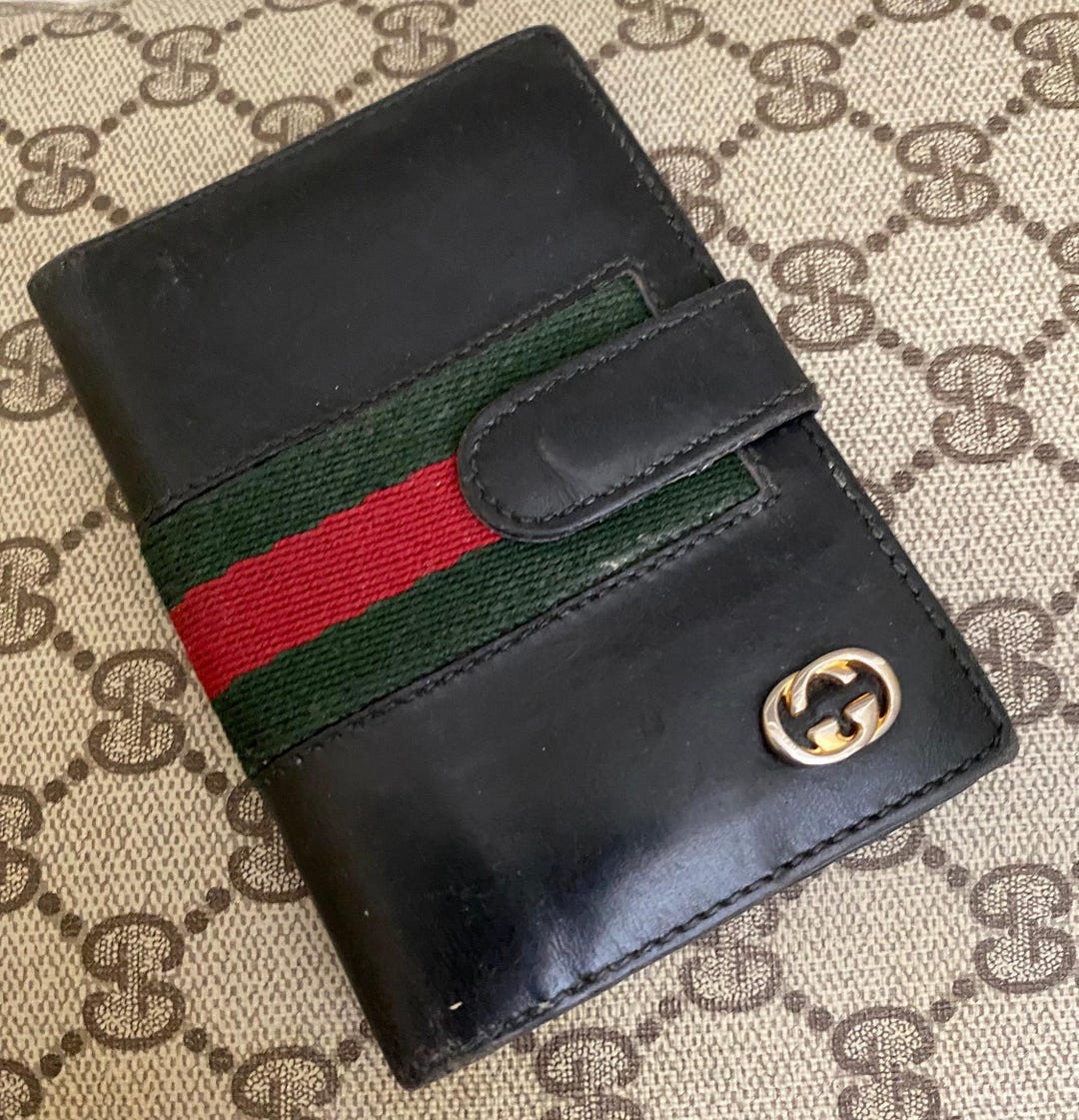 Gucci Credit Card Case in Black Leather - Etsy