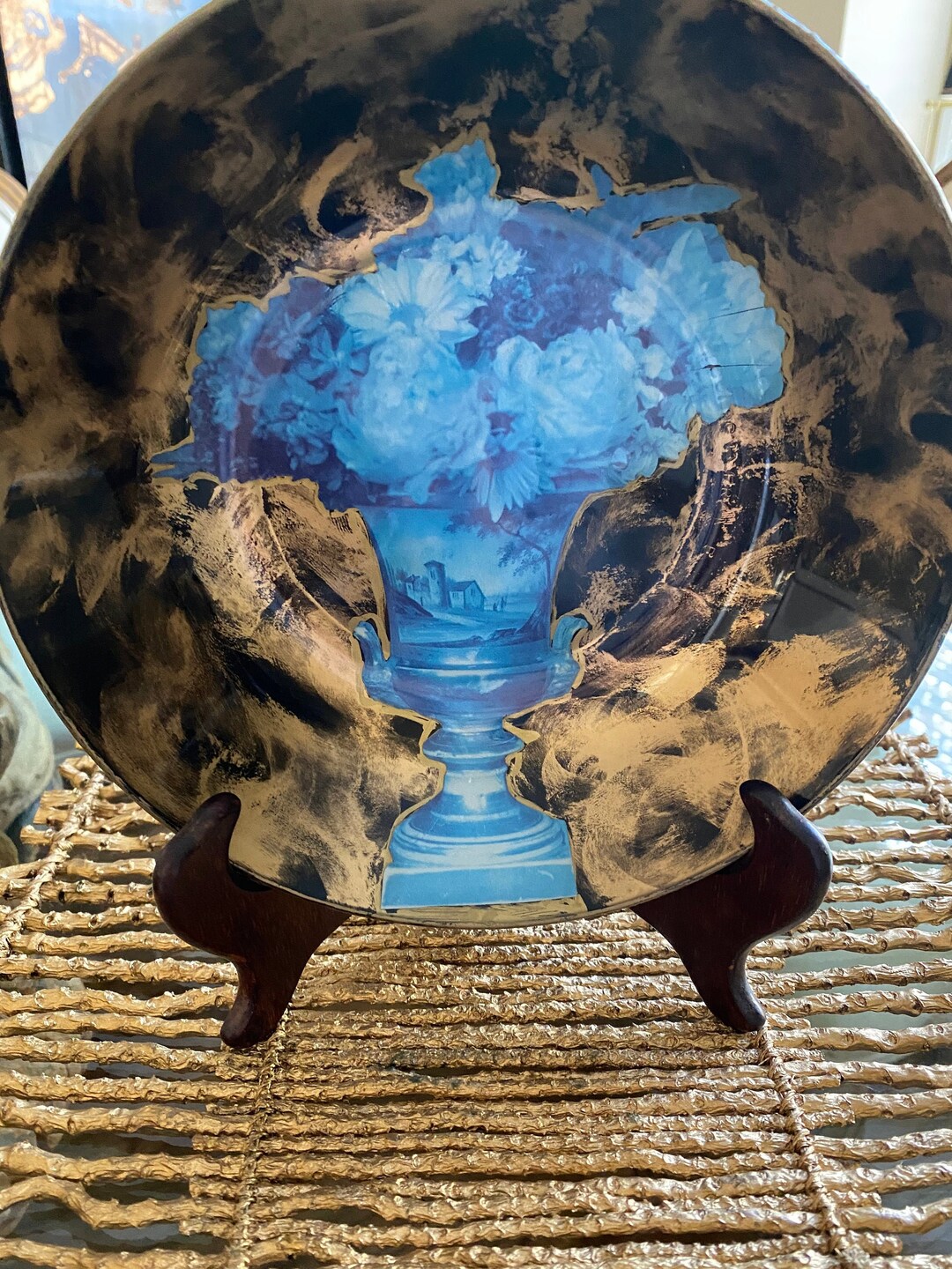 Unique Durwin Rice Decoupage, Hand Made Decorative Bowl Signed and ...