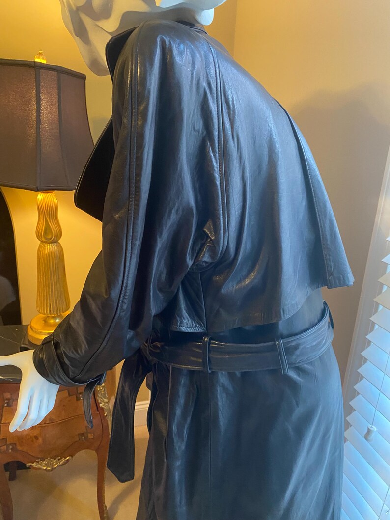 Leather Trench Coat Full Length by European Designer Francesa Sterlacci ...