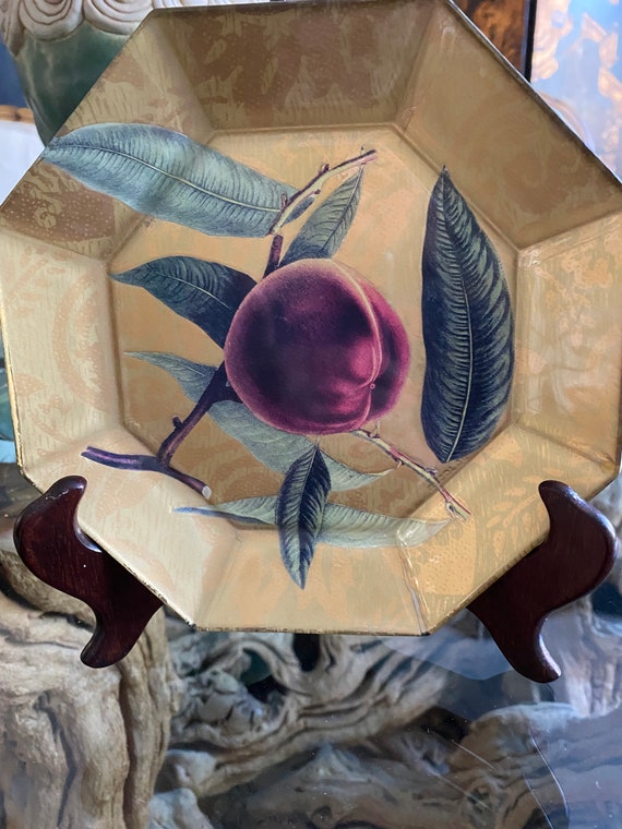 Rare Durwin Rice Decoupage Art Hand Made Decorative Plate | Etsy