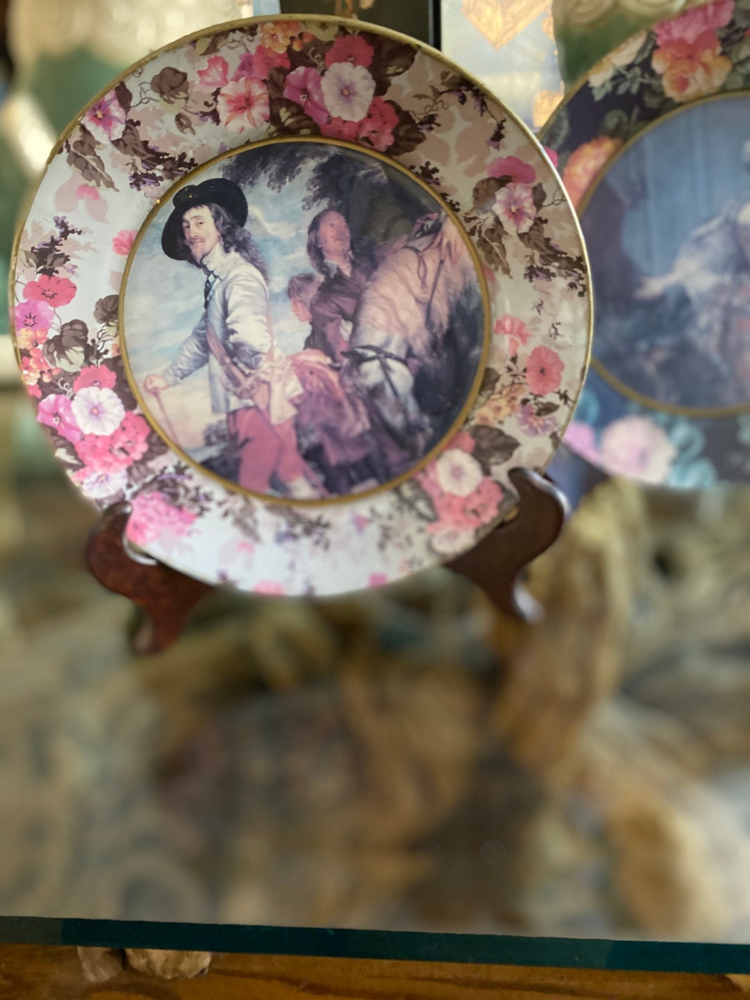 Rare Durwin Rice Decoupage Art, Hand Made Decorative Plate Signed and ...