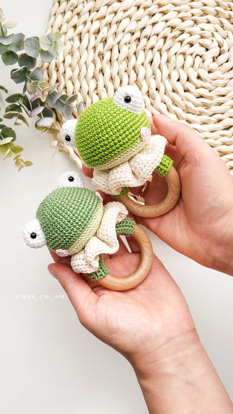 PATTERN ONLY: Frog Baby Rattle Frog Amigurumi Toy Frog Toy - Etsy