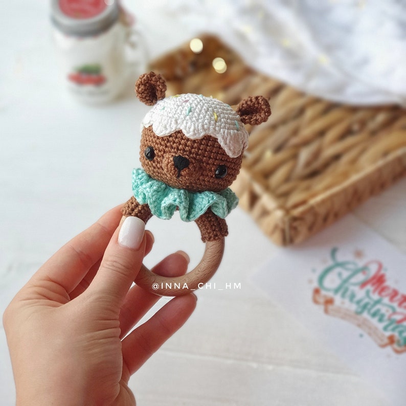 PATTERN ONLY: Gingerbread Bear Baby Rattle Gingerbread Bear - Etsy