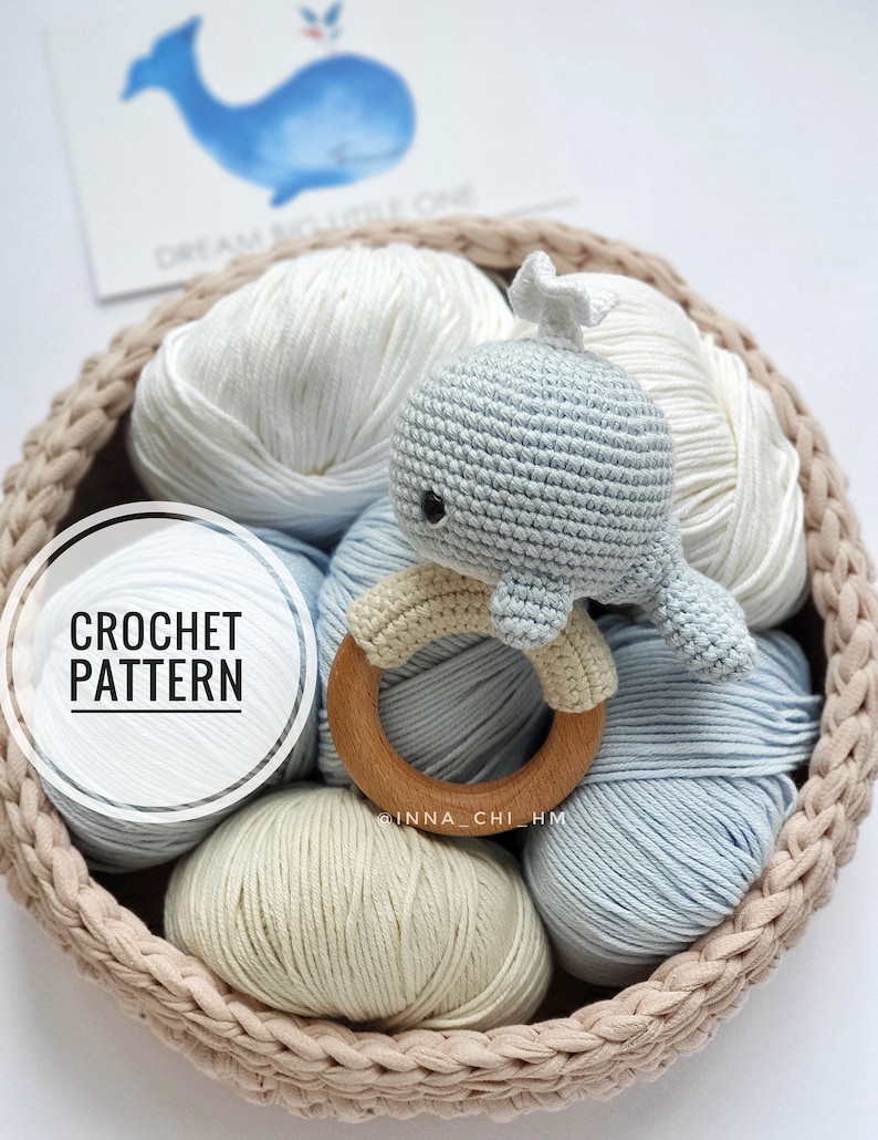 PATTERN ONLY: Whale Baby Rattle Whale Shower Gift Crochet - Etsy